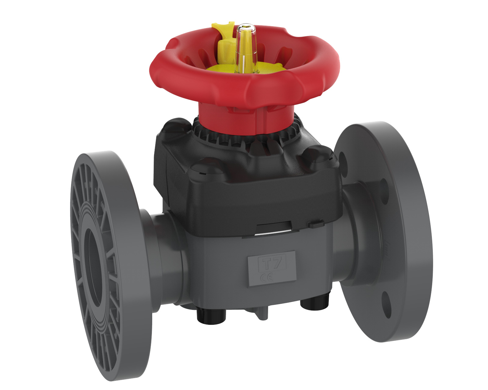 VANNE PAPILLON PVC K4 RACCORDEMENT A BRIDE EPDM PN10 - DIP Plastique