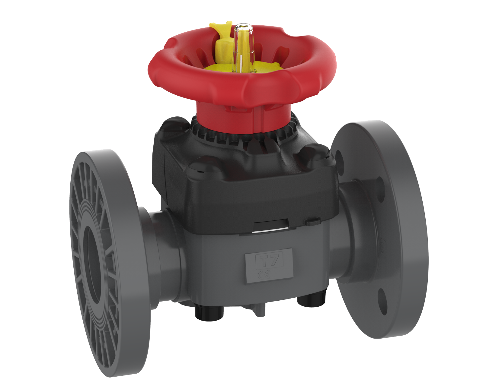 VANNE PAPILLON PVC K4 RACCORDEMENT A BRIDE EPDM PN10 - DIP Plastique